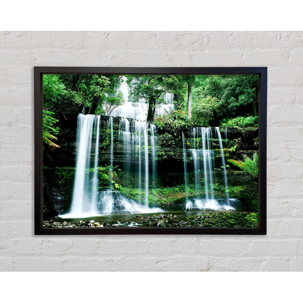 Bright Star Hidden Forest Waterfall - Einzelner Bilderrahmen Kunstdrucke auf Leinwand | Wayfair.de